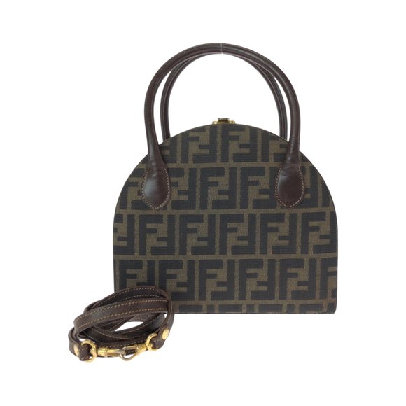 Fendi | Bags | Fendi Vintage Zucca Pattern Brown Gold Hardware Canvas ...